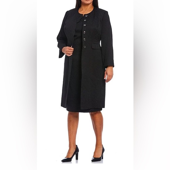 john meyer | Dresses | John Meyer Round Neck Jacquard Topper And Sheath ...